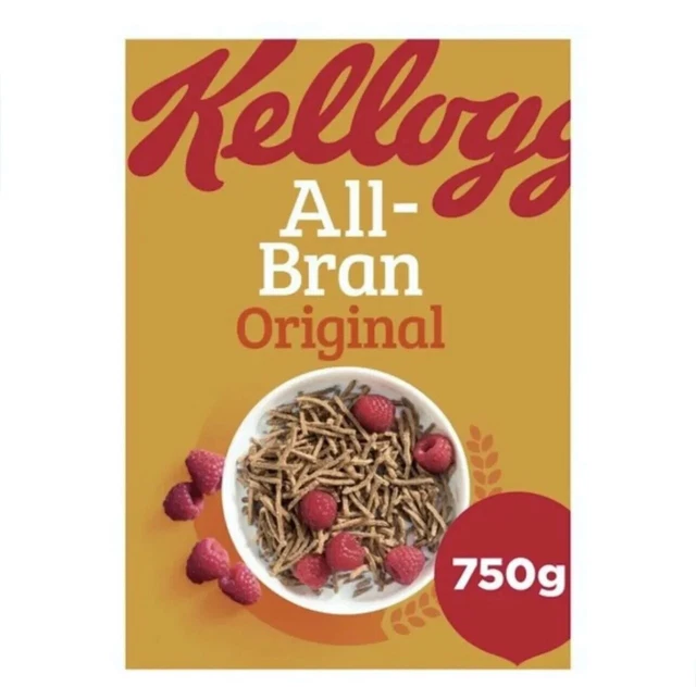 2 X KELLOGGS All Bran Original Breakfast Cereal 750G (NEW RECIPE) £13. ...