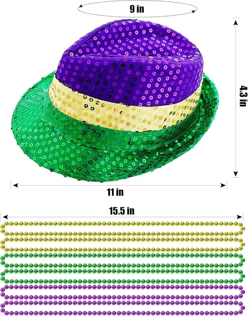 SIROGOGO MARDI GRAS Party Costume Court Jester Clown Hat with 6 Mardi ...