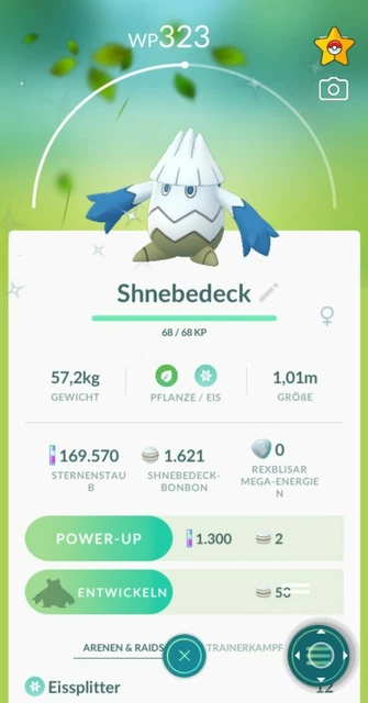 POKÉMON GO SHINY Snover - Shnebedeck éblouissant * EUR 5,55 - PicClick FR