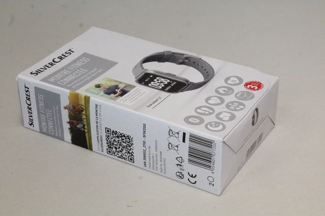 SILVERCREST FITNESS-SMARTWATCH, MIT Farbdisplay Grau Neu Rechnung MwSt ...