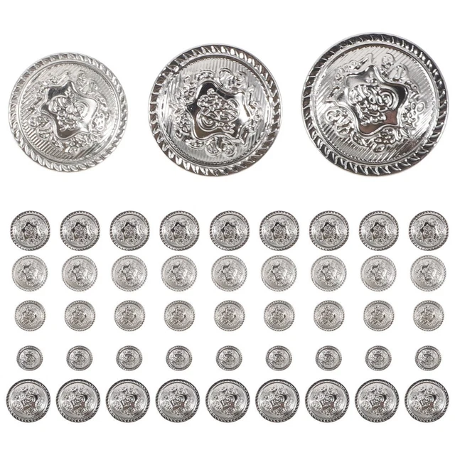 50PCS DIY -KNÖPFE Vintage -Knöpfe Antiquitätenknöpfe Metallknöpfe ...