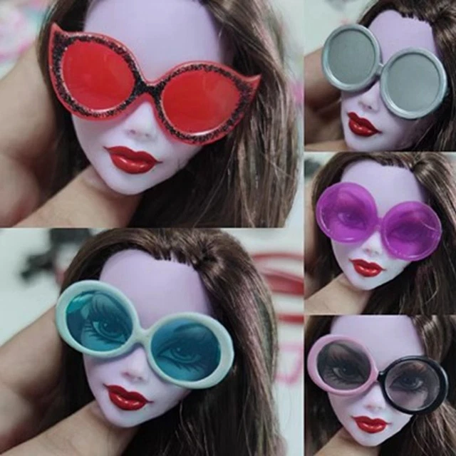 MULTI-STYLES MINI EYEGLASSES Plastic Doll Sunglasses DIY Toys 30cm 1/6 ...