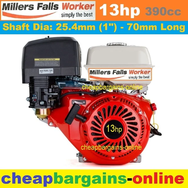 13HP MOTOR PETROL ENGINE 25.4mm (1") HORIZONTAL SHAFT HONDA BOLT ...