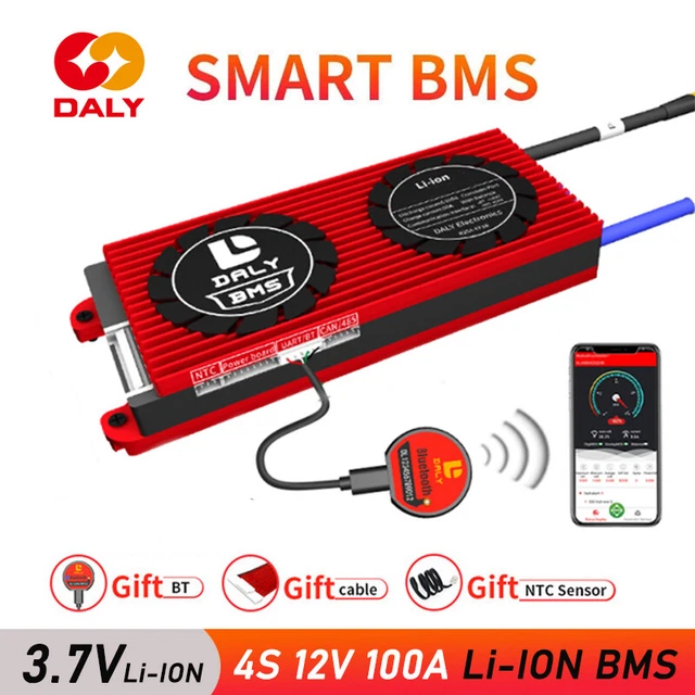 DALY SMART BMS Li-ION 4S 12V 100A Common Port with Balance + Bluetooth Module £69.49 - PicClick UK
