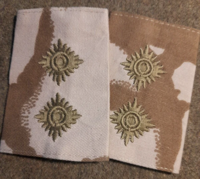 BRITISH ARMY DESERT DPM Rank Slides Pair Lieutenant £3.50 - PicClick UK