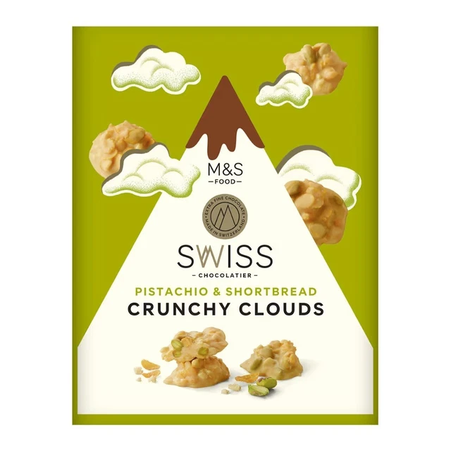2 X M&S Pistachio and Shortbread Crunchy Clouds 140g Marks TikTok FB ...
