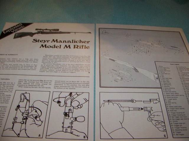 STEYR MANNLICHER MODEL M Rifle..history/Exploded View/Disassembly ...