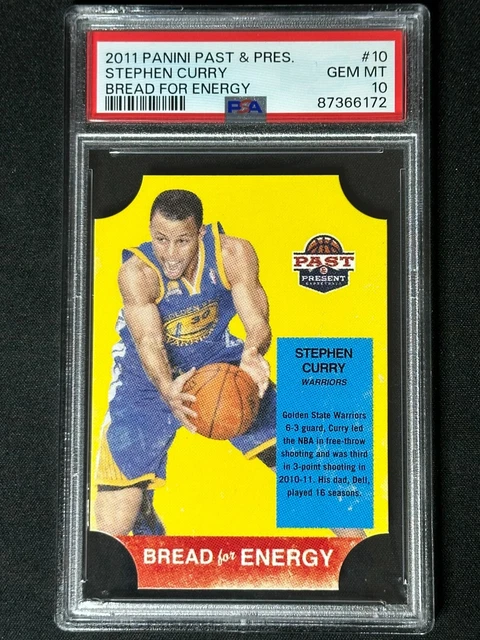 2011 PANINI PAIN passé et présent pour l'énergie Stephen Curry #10 PSA ...