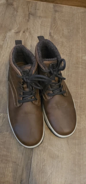 MEN BROWN LEATHER Mustang Lace Up Boots Size 8uk Eu42 £19.36 - PicClick UK