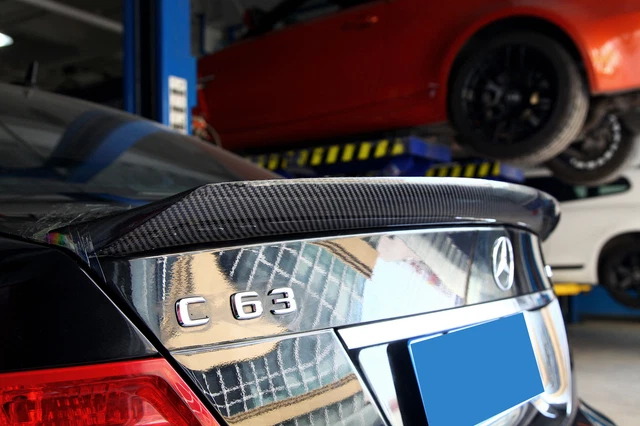 MERCEDES BENZ W204 C63 Saloon Carbon-Fiber Grp Rear Spoiler Lip Boot ...