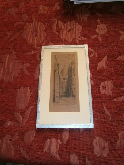 ANCIENNE ESTAMPE, GRAVURE, eau forte de LEOPOLD ROBIN signée MONTMARTRE ...