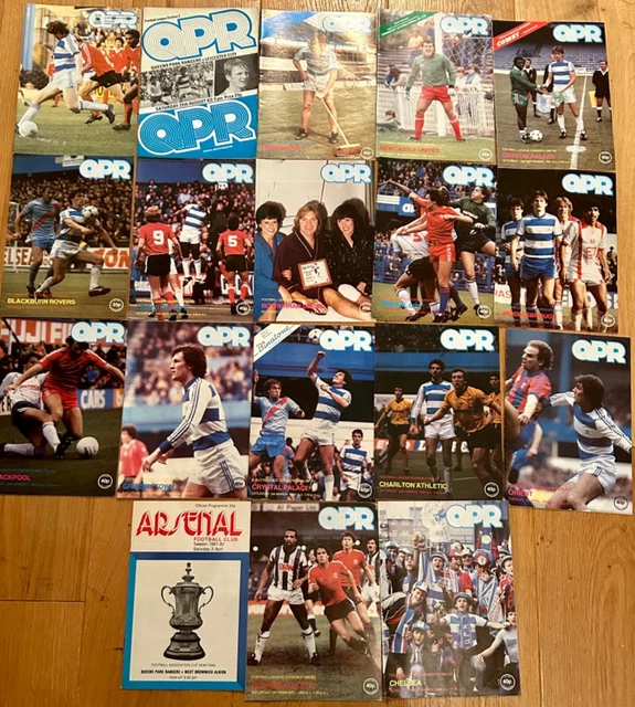 QUEENS PARK RANGERS (QPR) HOME PROGRAMME BUNDLE 1979 - 1983 x 18 (+ FA ...