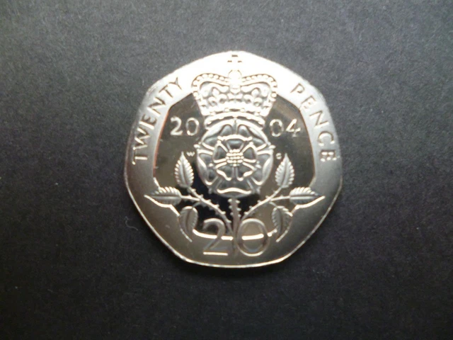 2004 PIÈCE QUEEN Elizabeth 2E Épreuve 20P Cupro Nickel Vingt Pence ...