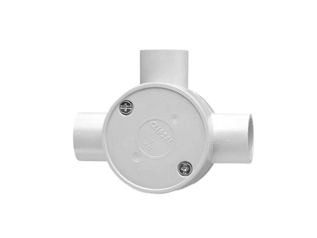 3 WAY ENTRY Round Junction Box, 20 mm Size, Grey $15.95 - PicClick AU