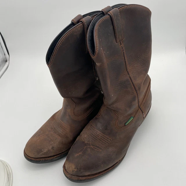 DAN POST BOOTS Men's Size EW031992 Brown Leather Work Cowboy Boots size ...