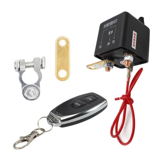 200A CAR BATTERY Disconnect Relay Cut-Off Switch With Wireless Remote ...