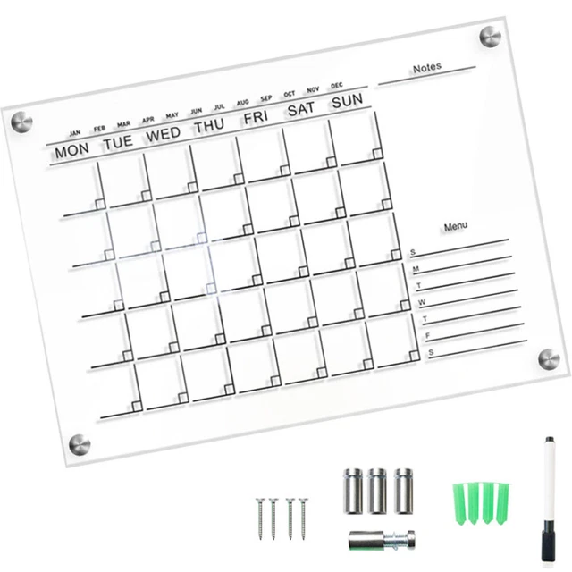 ACRYLIC CHORE CHART Board Memo Checklist Sheet Magnetic Whiteboard £13. ...