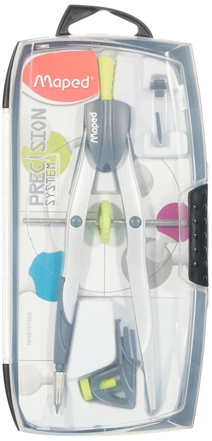 MAPED - TECHNICAL Drawing Compass - Precision System Box with 3 Pieces - Compass EUR 21,24 ...