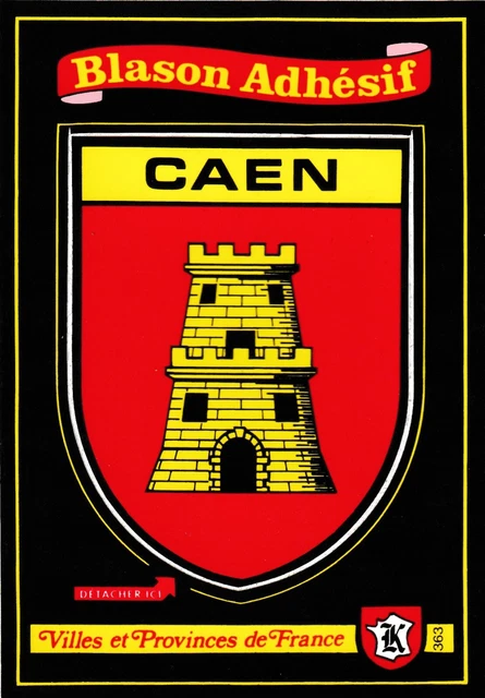 CPM BLASON ADHESIf. .Villes et provinces de France ..CAEN Normandie .14. EUR 1,85 - PicClick FR