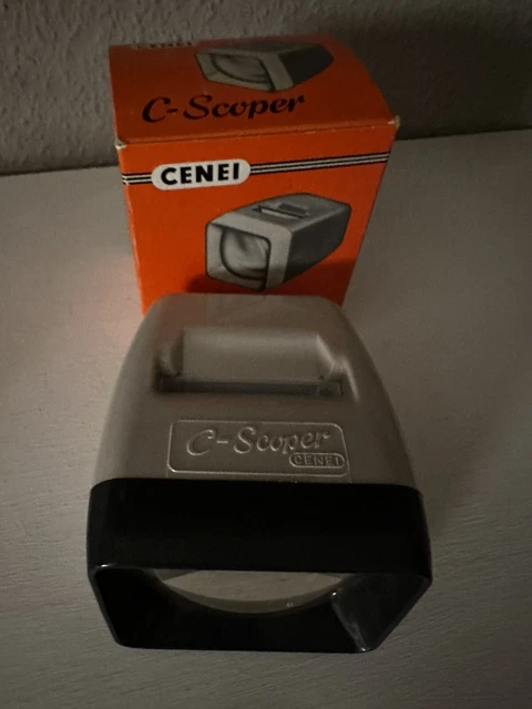 CENEI C-SCOPER Dia-Betrachter 5x5 Ovp funktioniert leuchtet Vintage EUR ...