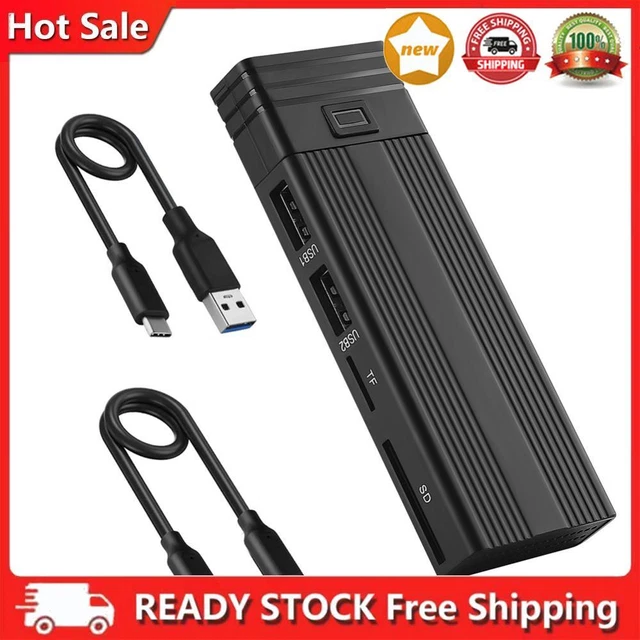 PCIE M.2 EXTERNAL SSD Case USB HUB NVMe/SATA Hard Drive Enclosure USB 3 ...