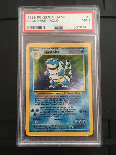 TORTANK 2/102 BLASTOISE Set De Base Pokémon 1999 PSA9 EUR 1.100,00 ...