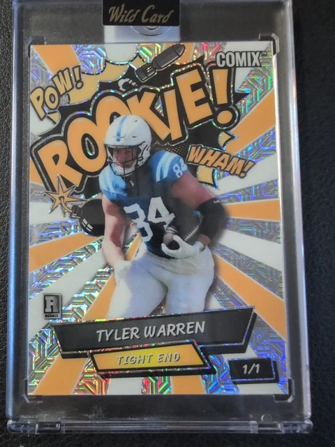 🔥TYLER WARREN 2025 Wildcard COMIX ROOKIE 1/1 Gold/White Mojo $55.08 ...