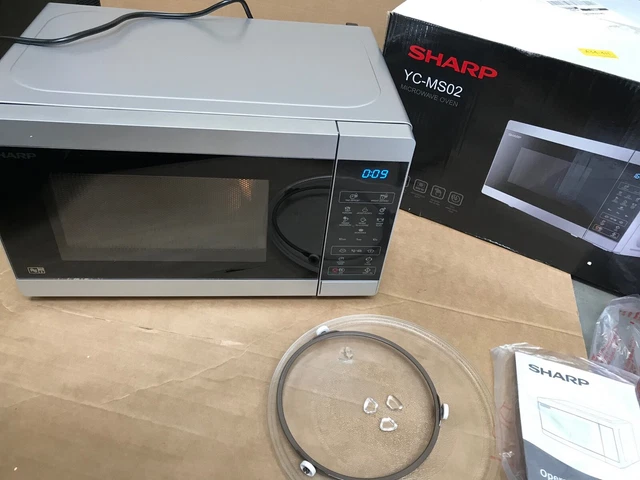 SHARP YC-MS02 MICROWAVE Oven 20L Silver Digital Touch Control 800W... £ ...