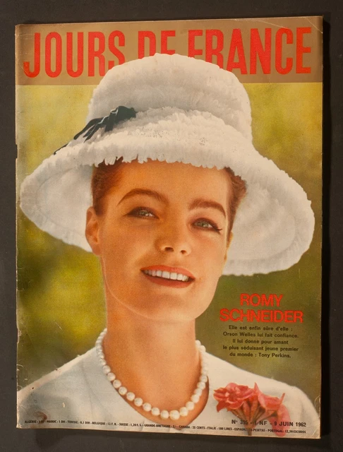 'JOURS DE FRANCE' French Vintage Magazine Romy Schneider Cover 9 June ...
