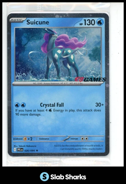 2025 POKEMON PHANTASMAL Flames Pfl En #026/094 Suicune Gamestop Promos ...