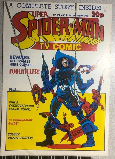 SUPER SPIDER-MAN FUMETTO TV #473 (1982) Marvel Comics UK Foolkiller In ...
