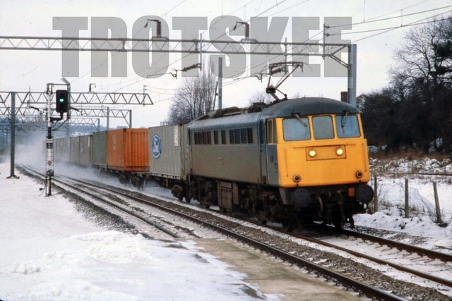 35MM SLIDE BR British Rail Electric Loco Class 85 85028 Berkhamsted ...