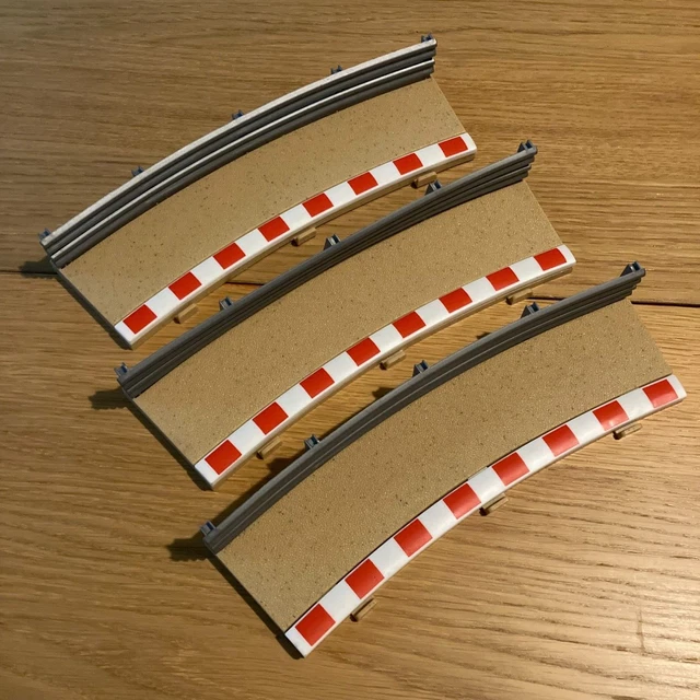3 X SCALEXTRIC Sport Curve Outer Borders Barriers Kerbs Hornby L8680 ...