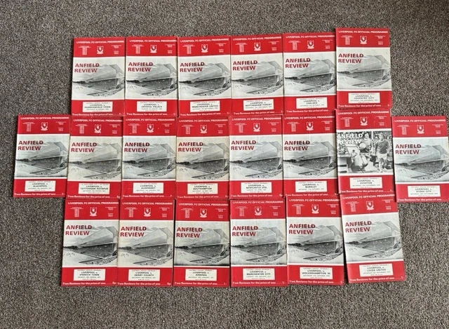 LIVERPOOL FC 1970-71 Season Programmes. List Included In Pictures. £4. ...