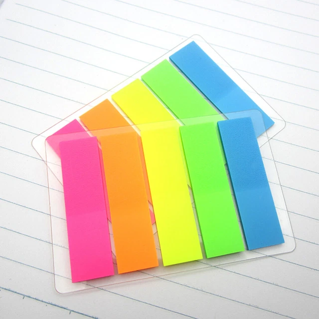 10 PC BRIGHT Color Sticky Tab Classification Labels Fluorescence £7.39 ...