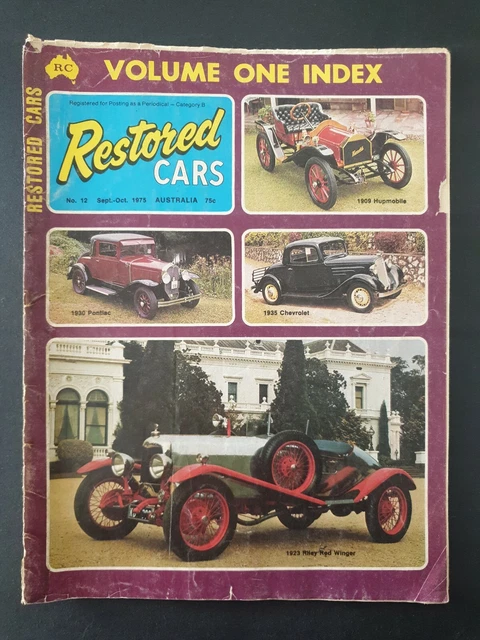 RESTORED CARS - Vintage Australian Auto Magazine No.12 Sept/Oct 1975 £2 ...