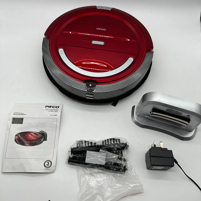 SELF DOCKING ROBOT Vacuum Cleaner, Red Pifco P28027 Tested & Working ...