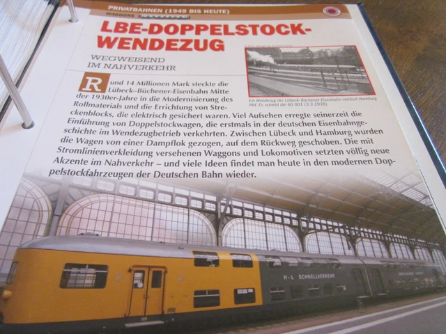 DEUTSCHE EISENBAHNGESCHICHTE PRIVATBAHNEN LBE Doppelstock Wendezug EUR ...