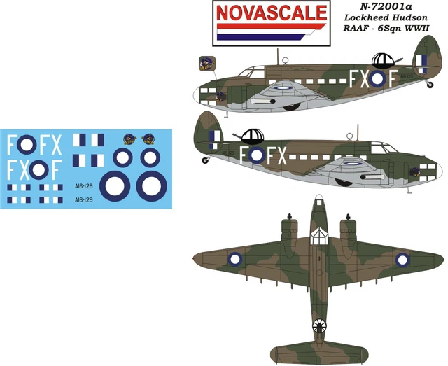 RAAF DECALS LOCKHEED Hudson Mini-Set 1/72 Scale N72001a $15.00 ...