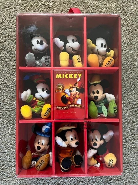 NEW MICKEY MOUSE 75th Anniversary Through the Years Bean Plush ...
