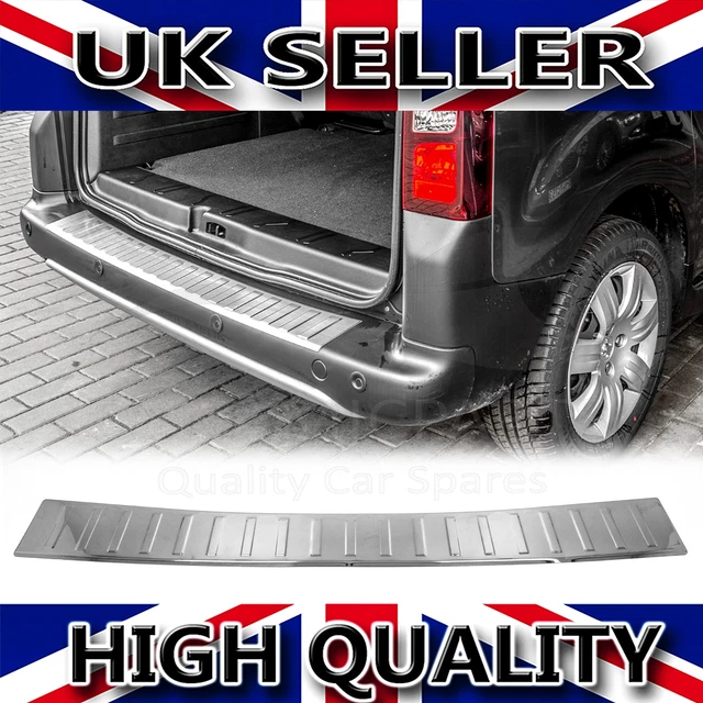 FOR CITROEN BERLINGO Peugeot Rifter Partner Chrome Rear Bumper Sill ...