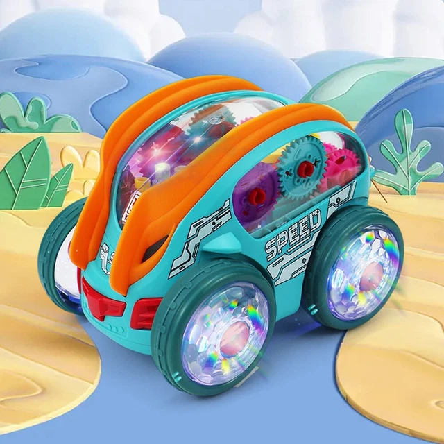 LIGHT UP TOY Car Four Wheel Vehicle Bump and Go Toy Car for Kids ...