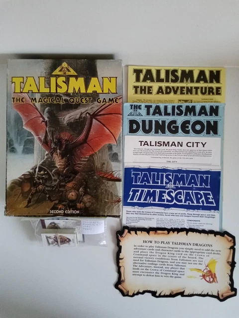 TALISMAN THE MAGICAL Quest Game Second Edition 1985 + 6 Expansions. 99% ...