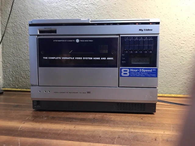 SHARP VC-363 PORTABLE VCR VHS Video Cassette Recorder Player Vintage £ ...