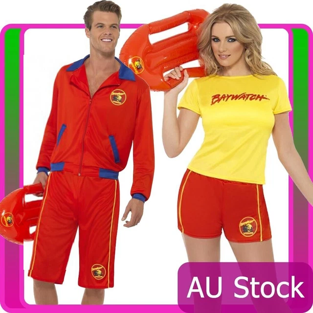 LICENSED MENS LADIES Baywatch Beach Lifeguard Patrol Fancy Dress ...