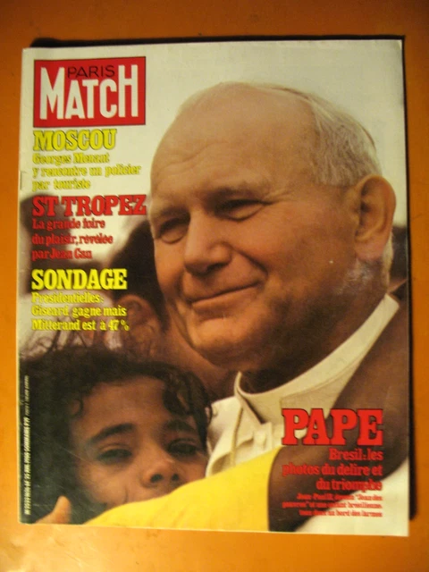 PARIS MATCH N° 1626 du 25/07/1980-Pape au Brésil. Moscou 1 policier par ...
