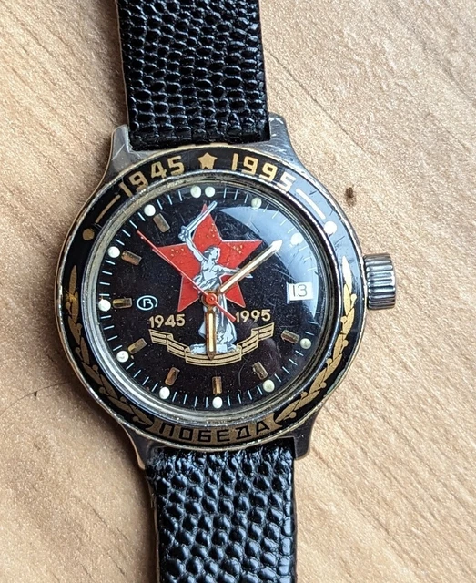 VINTAGE RARE VOSTOK Dive Watch Russian Amphibia WW2 Anniversary £150.00 ...