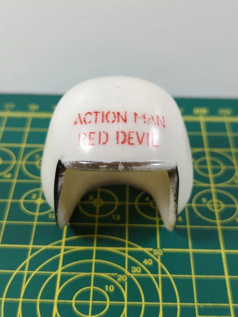 VINTAGE ACTION MAN Red Devil Helmet Palitoy Original £5.99 - PicClick UK