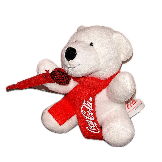 COCA COLA PLÜSCH Eis Bär - Coke Sänger Mikro Mic Figur Vintage Mini ...