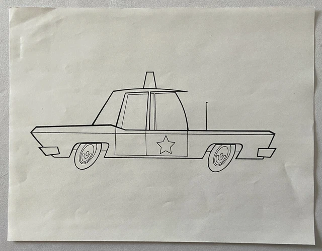 THE POWERPUFF GIRLS - Production Model Sheet - Police Car - 98-05 £19. ...